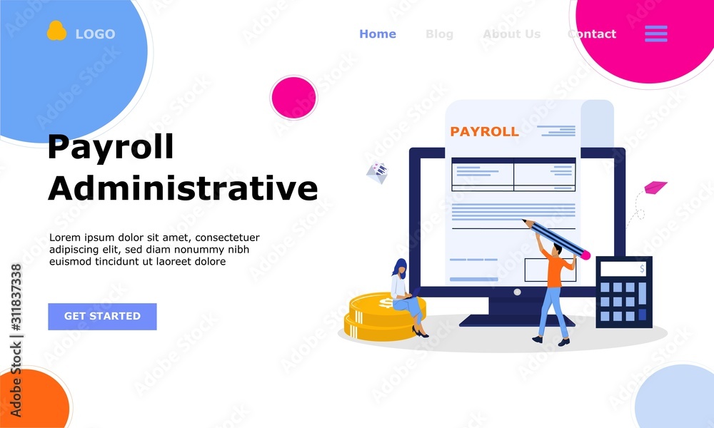Salary Payment Administrative Vector Illustration Concept , Suitable ...
