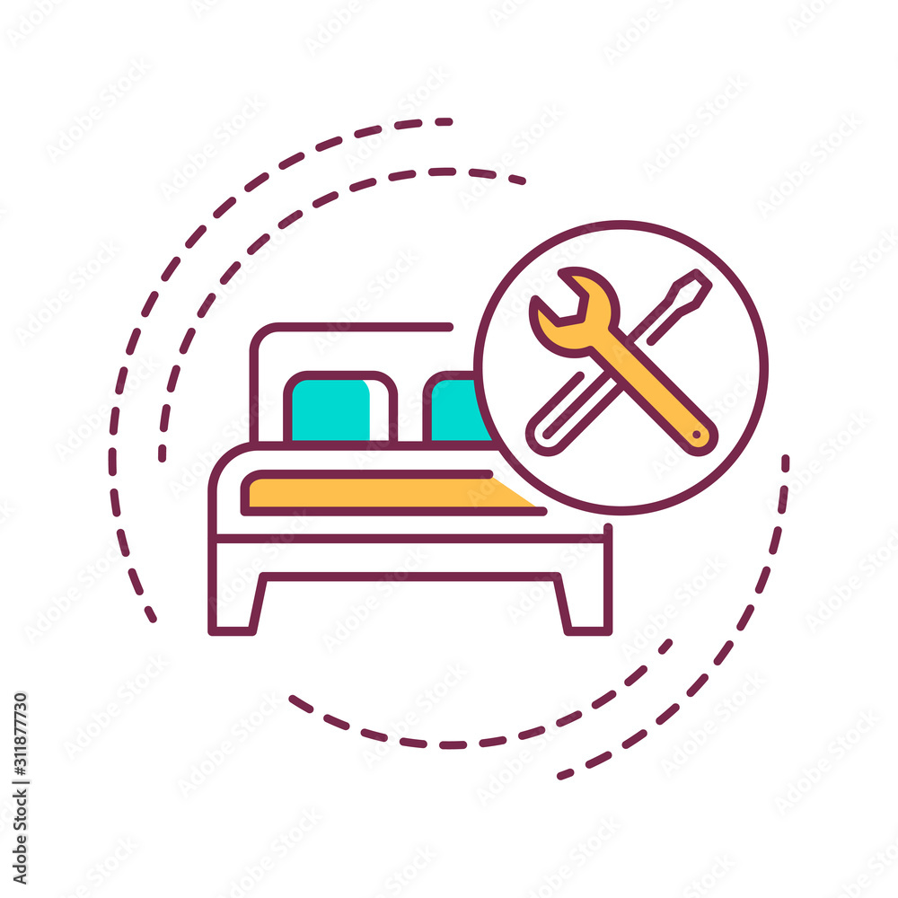 Furniture Assembly color line icon. Handyman services. Pictogram for ...