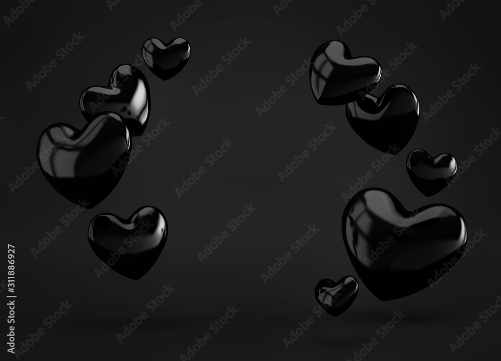 3d Black Love Wallpapers