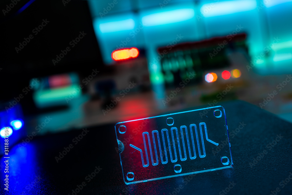 Organ-on-a-chip (OOC) - microfluidic device chip that simulates ...