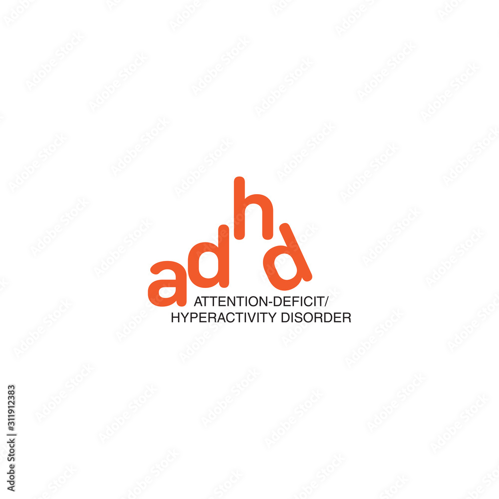 ADHD Attention Deficit Hyperactivity Disorder. Medical Icon Product ...