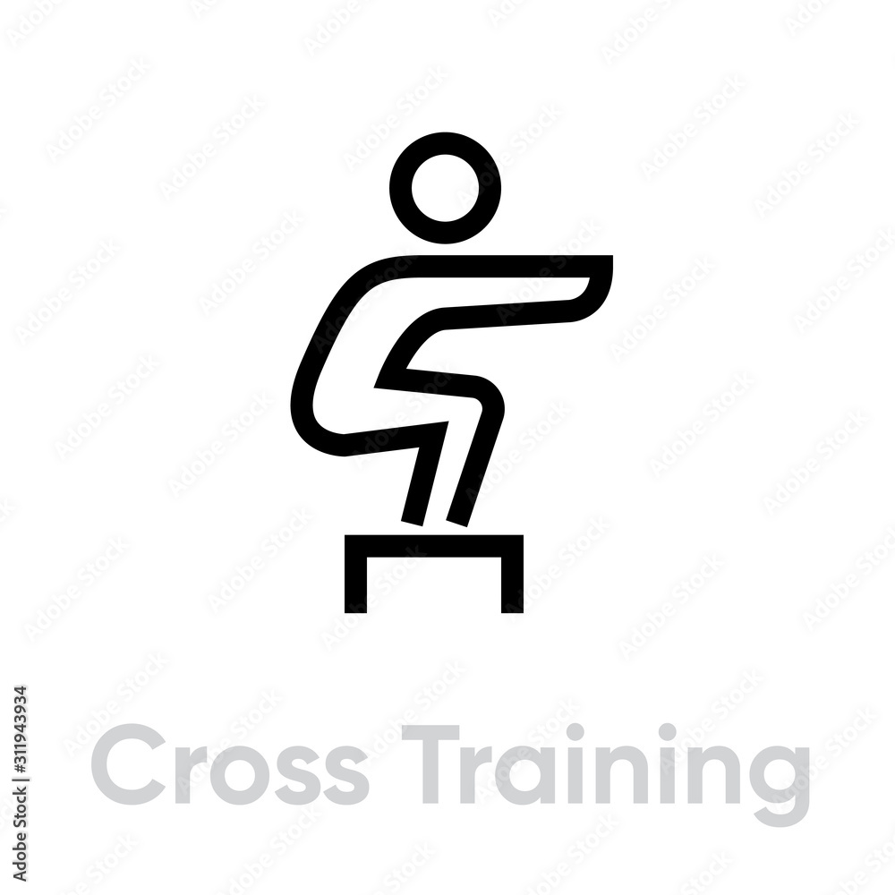 Cross Training sport icon Stock Vector | Adobe Stock