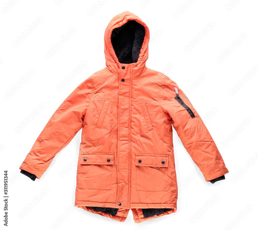 Stylish coat on white background Stock Photo | Adobe Stock