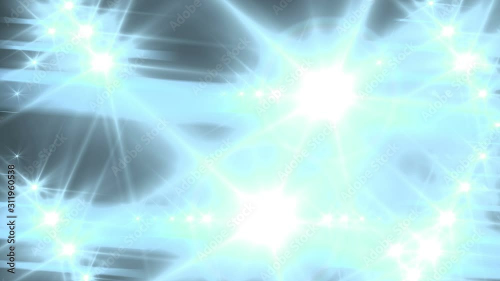 Led screen pixel light flashing with spotlights, shines, lights flare ...