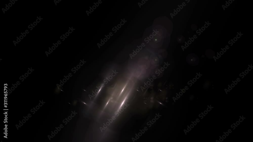 Led screen pixel light flashing with spotlights, shines, lights flare ...