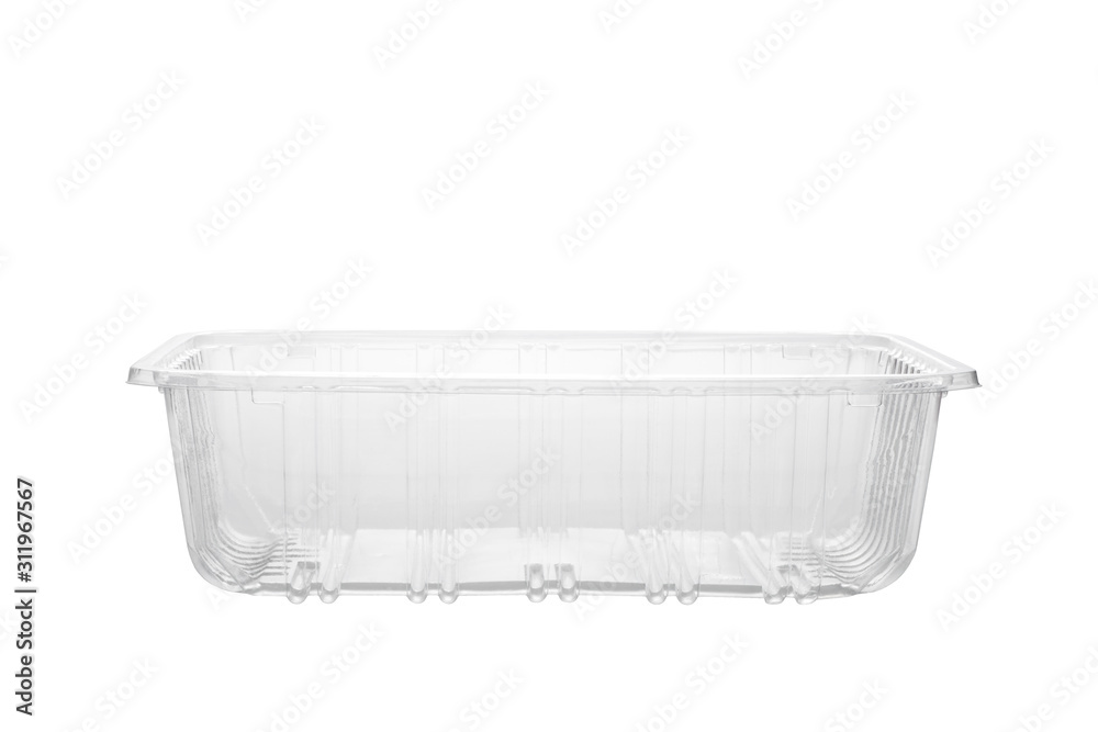 Transparent plastic food tray isolated on white background Stock Photo ...