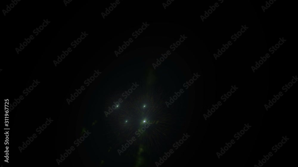Led screen pixel light flashing with spotlights, shines, lights flare ...