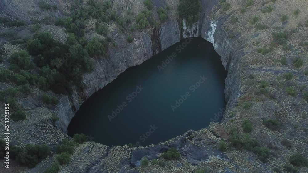 4K high quality sunny sunrise morning aerial panorama footage of ...