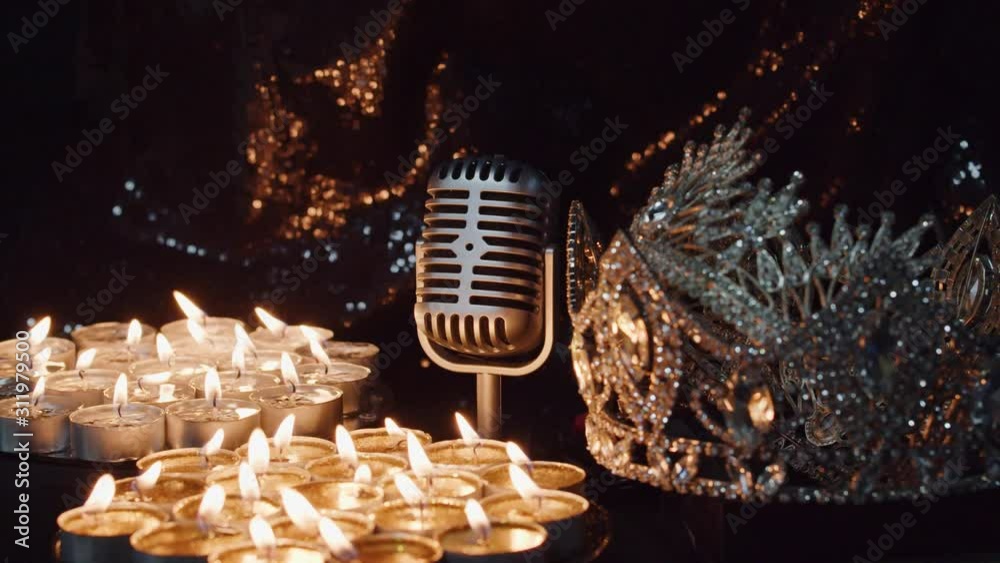 Retro Microphone for Interview session in Miss Beauty Pageant Contest ...