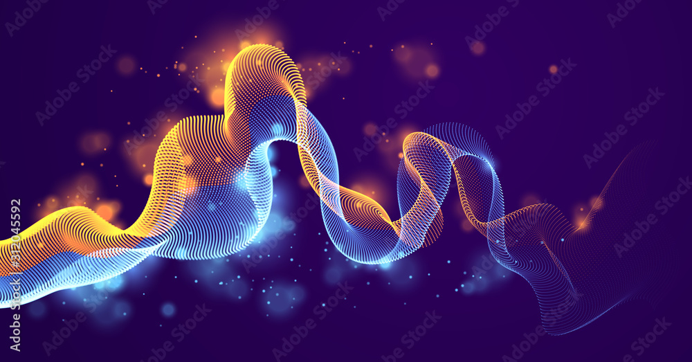 Sound Waves Moving 3d Wallpaper