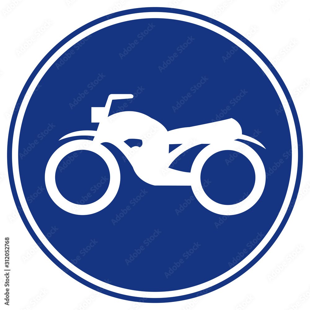 Traffic Road Sign Keep The Motorcycle Ride, Vector Illustration ...