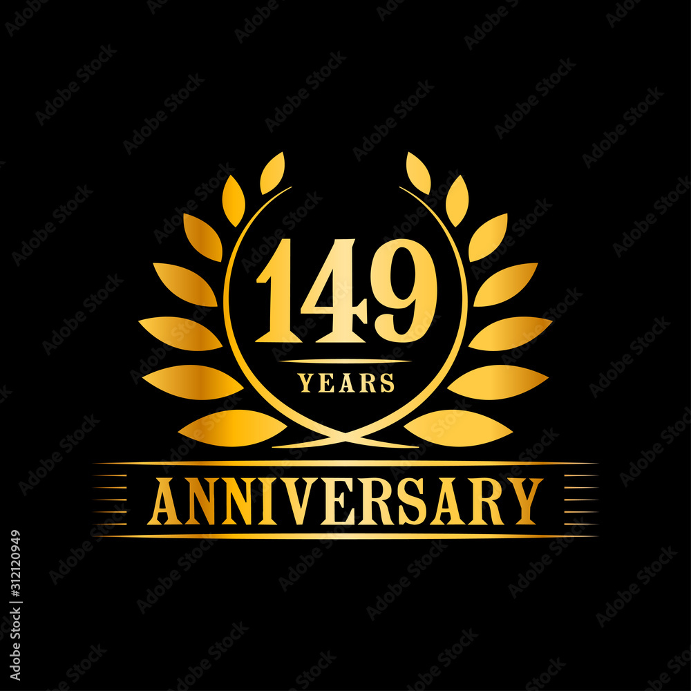 149 years logo design template. Anniversary vector and illustration ...