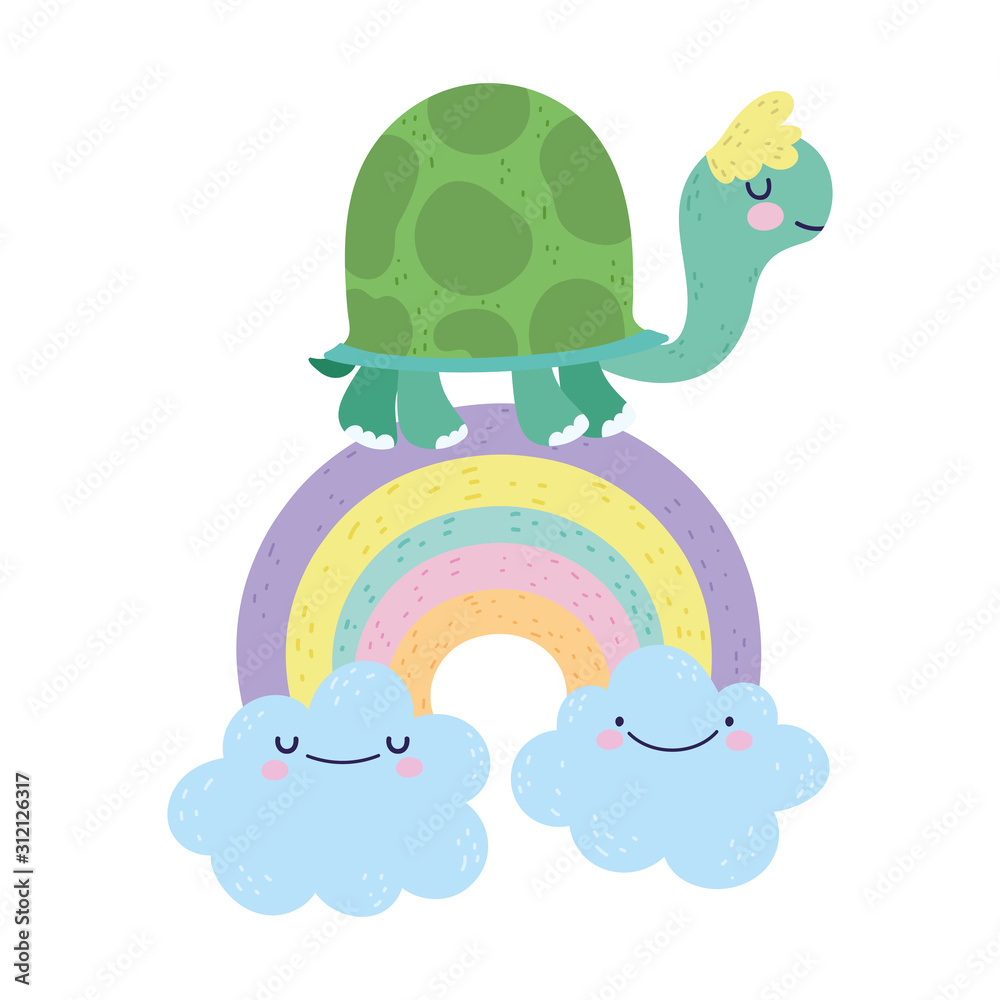 Baby Shower Sea Turtle Cartoon