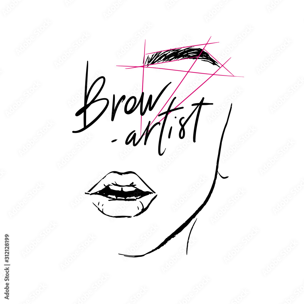 Logo for eyebrow artist. Stock Vector | Adobe Stock