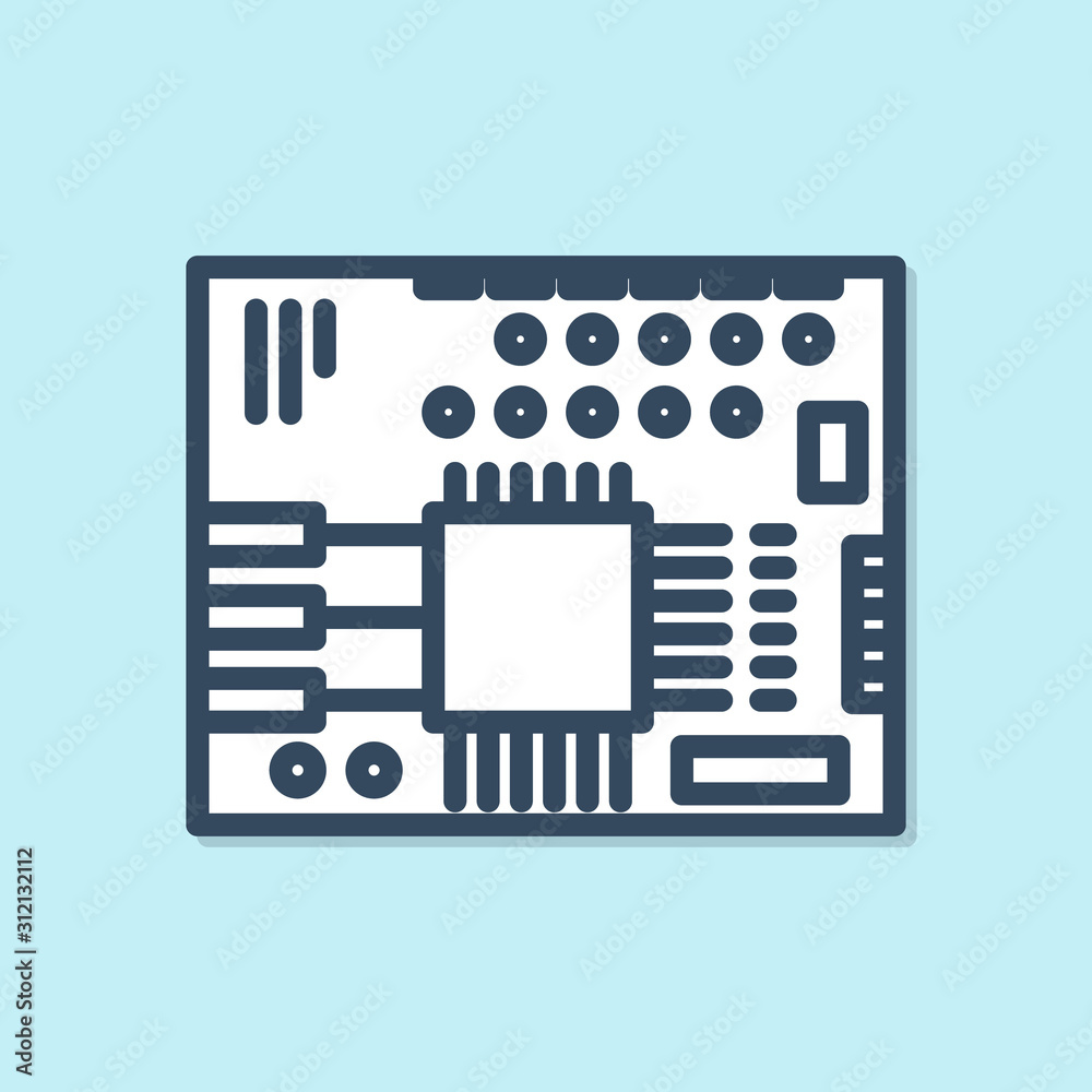 Circuit Board Icon Vector
