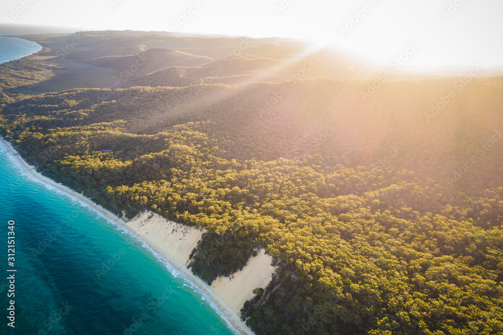 Moreton Island, Queensland, Australia from above Stock Photo | Adobe Stock