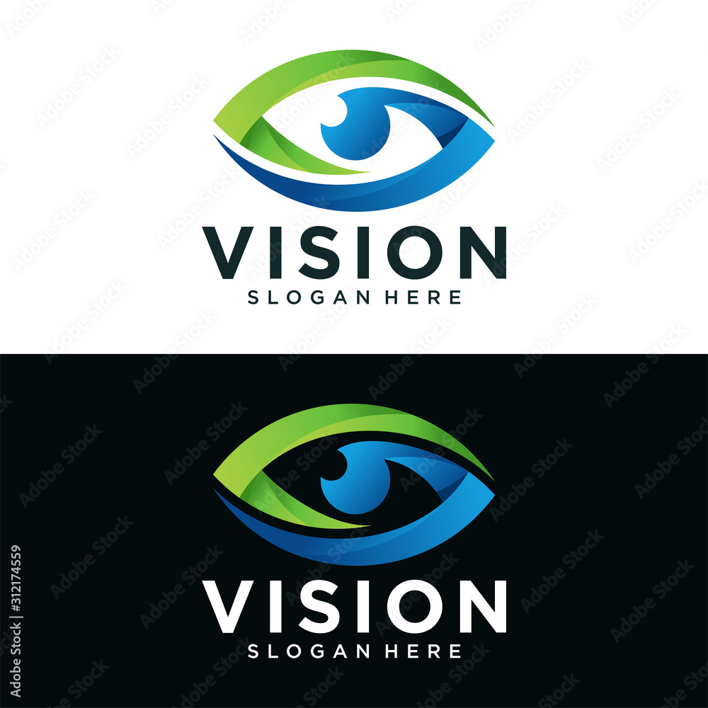 Abstract vision logo Vector image Stock Vector | Adobe Stock