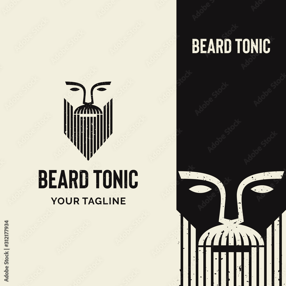 strong rustic beard logo with classic feel Stock Vector | Adobe Stock