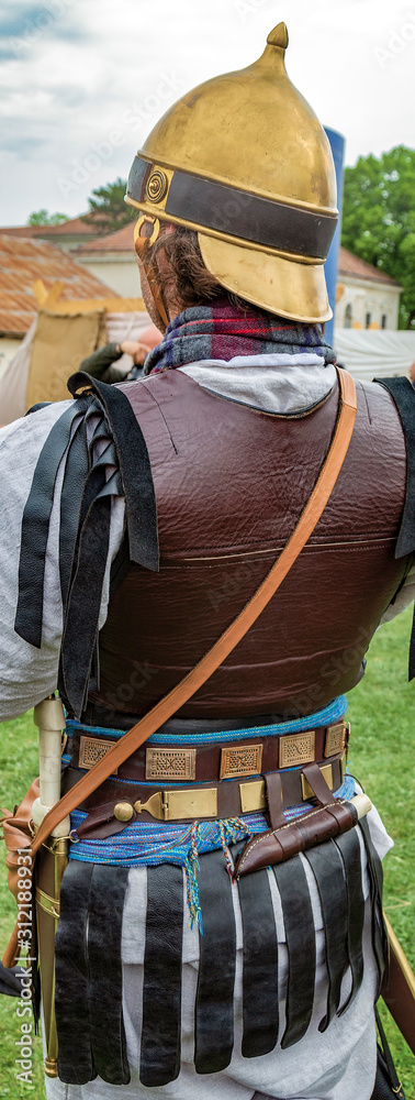 Ancient costume of a Roman soldier Stock Photo | Adobe Stock