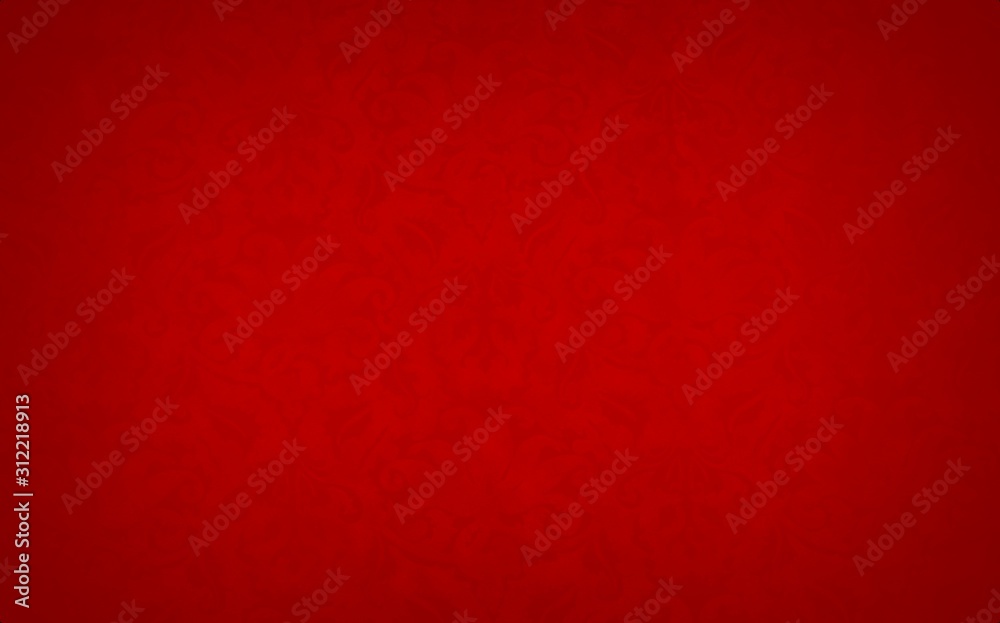 Stylish red vintage wallpaper with a vignette, retro background Stock ...