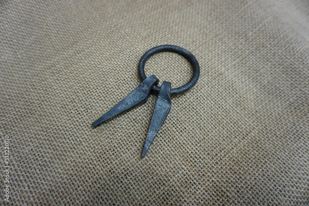 viking freyr sickle amulet reconstruction by daegrad tools Stock Photo ...