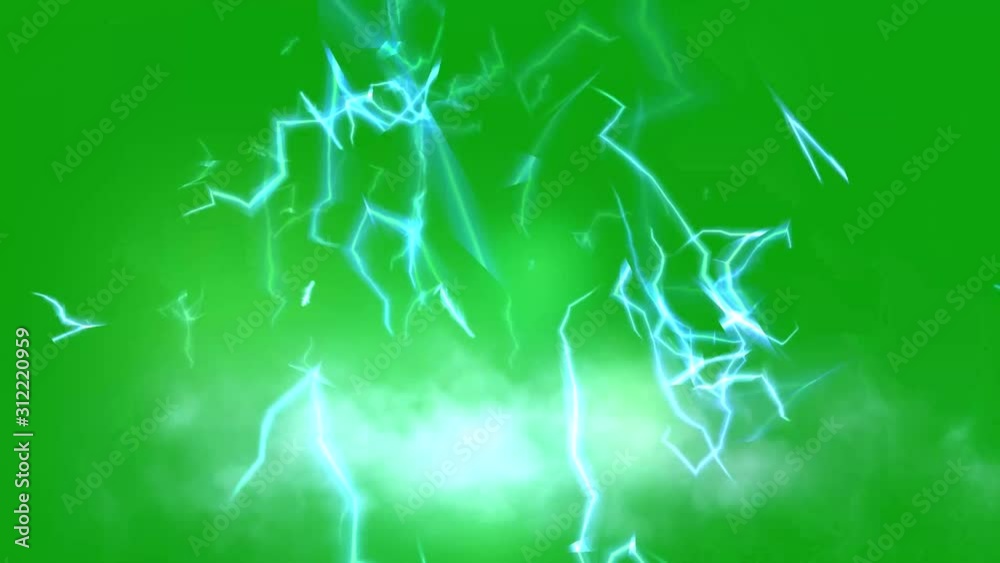 Sparkling electricity with green screen background vídeo de Stock ...