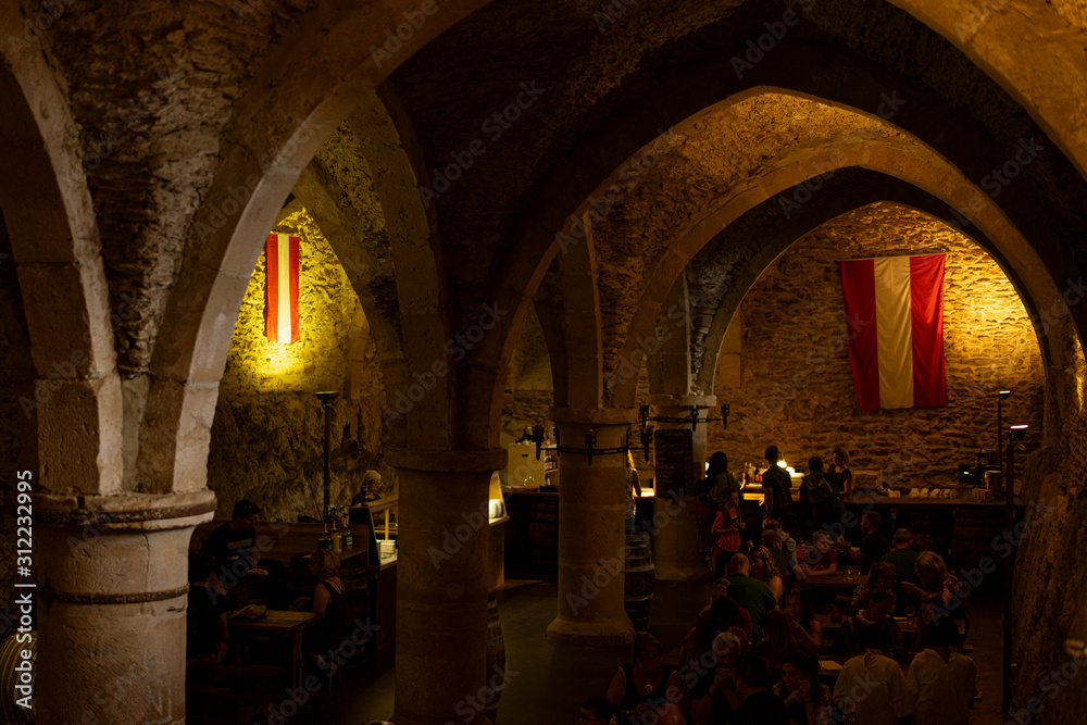 Vianden, Luxembourg: Interior stays of the medieval castle of Vianden ...