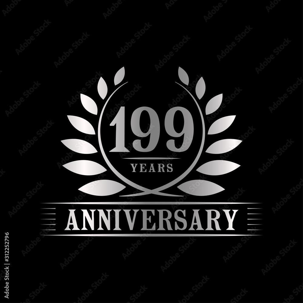 199 years logo design template. Anniversary vector and illustration ...