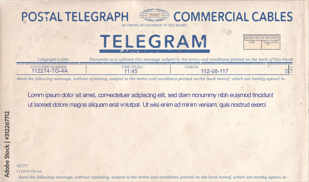 Vintage telegraph Stock Illustration | Adobe Stock
