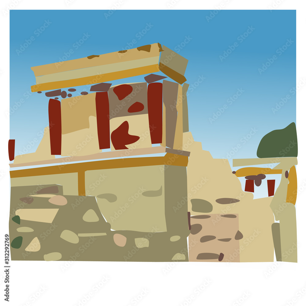 Minoan Architecture Sketch