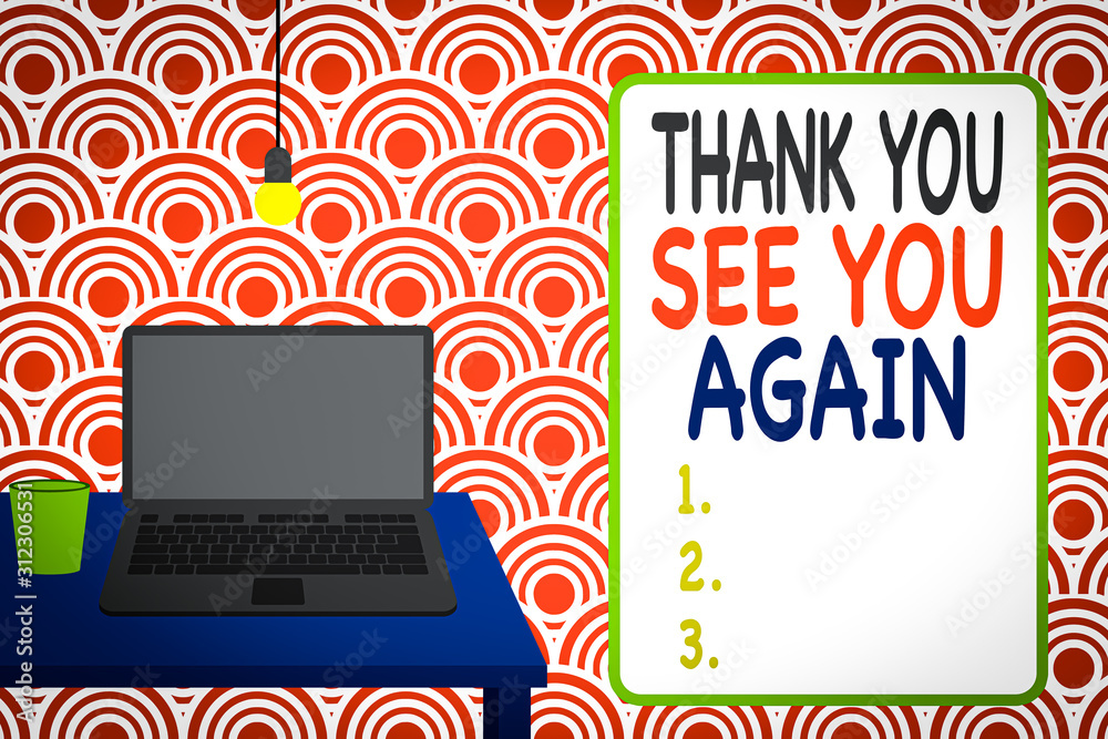 Conceptual hand writing showing Thank You See You Again. Concept ...