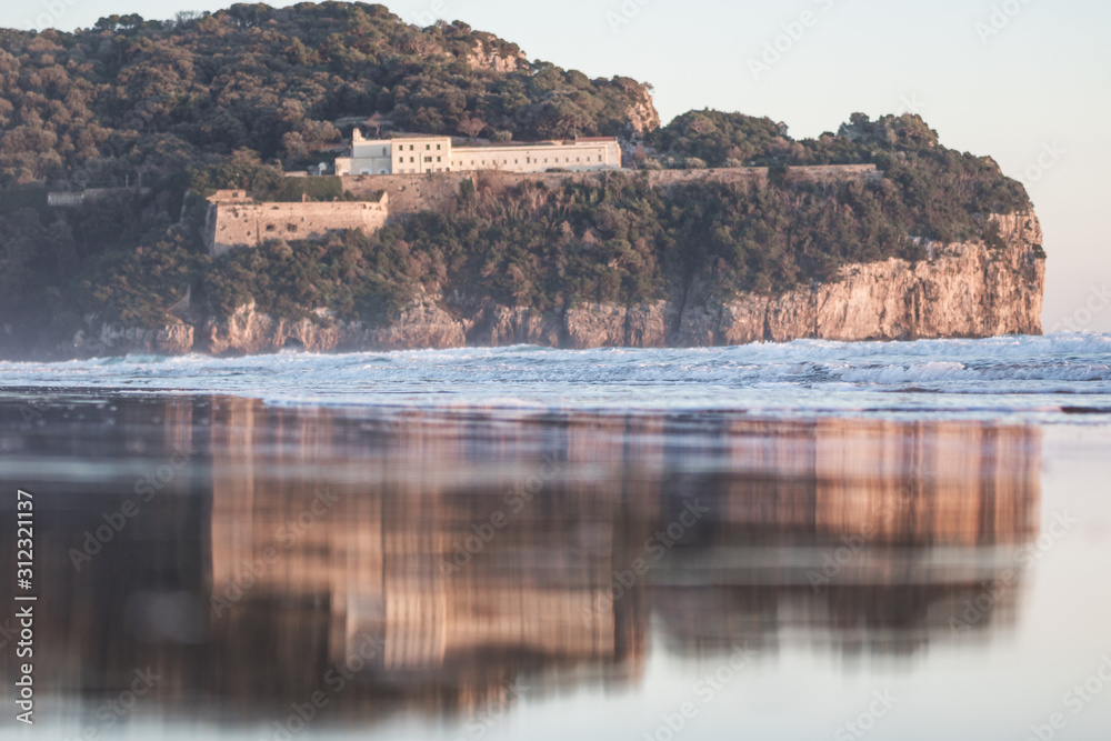 Gaeta, Italy - a very famous spot along the Gulf of Gaeta, the Serapo ...