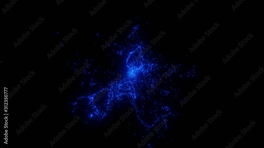 Video Stock blue shiny sparkling particles move in dark space. It is ...