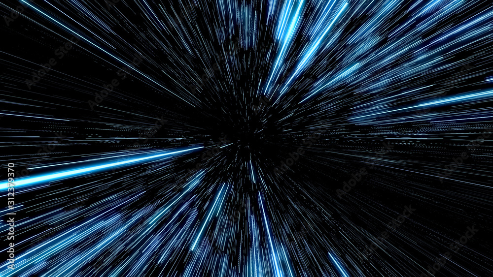 Space Travelling in the Speed of Light. Abstract light, fibre-optic ...