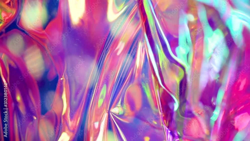 Neon holographic background. Wallpaper hologram. Wrinkled abstract ...