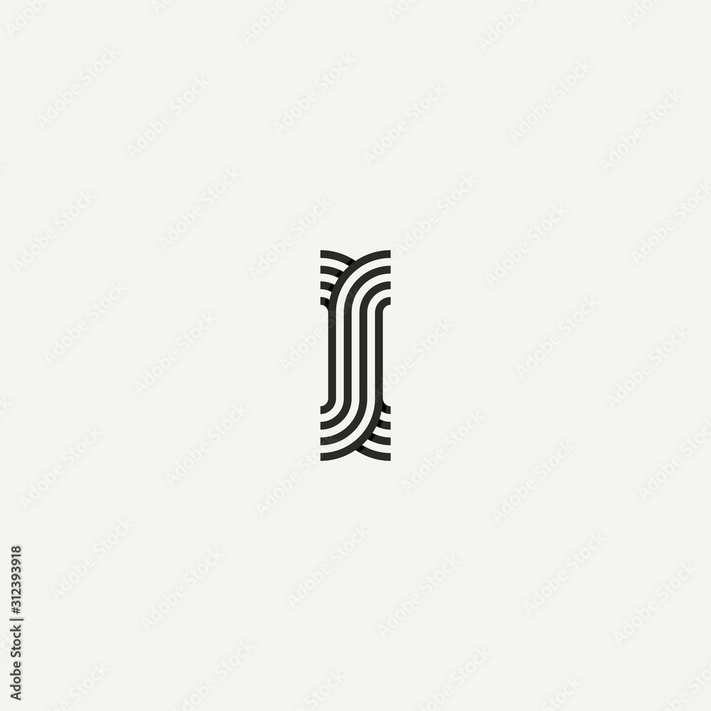 I logo. Abstract letter I logo design. Line creative symbol. Logo ...