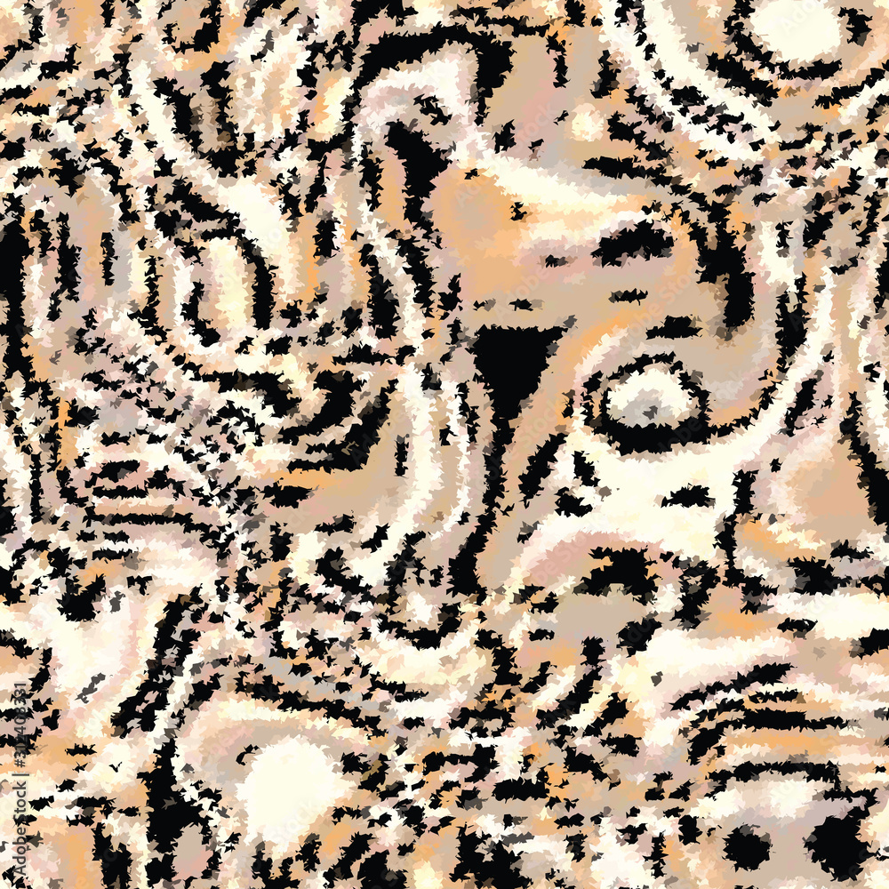 Camouflage vector cat fur texture background. Faux effect animal skin ...