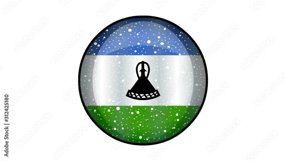 Animated Lesotho flag cartoon illustration with glitter animation Stock ...