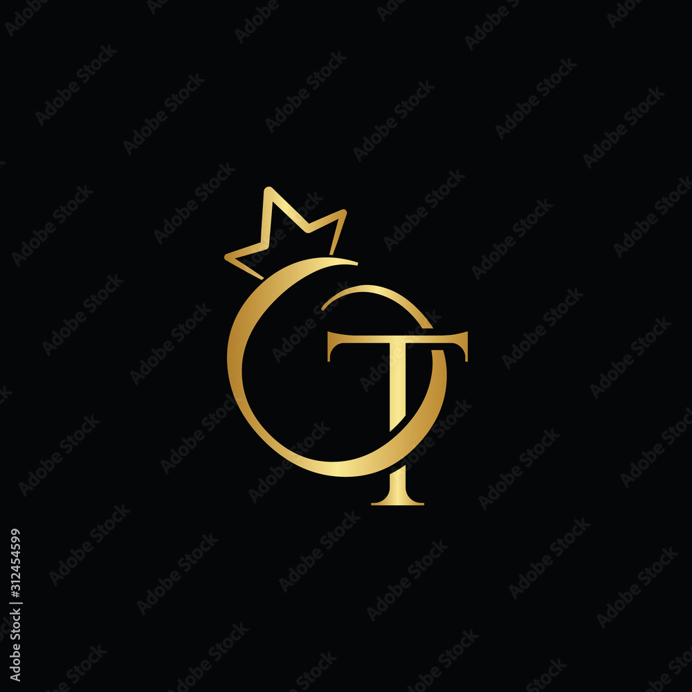 Gold creative letter T logo design template vector EPS Stock Vector ...