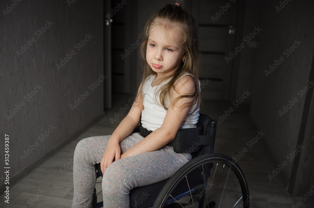 Sad Disabled Children