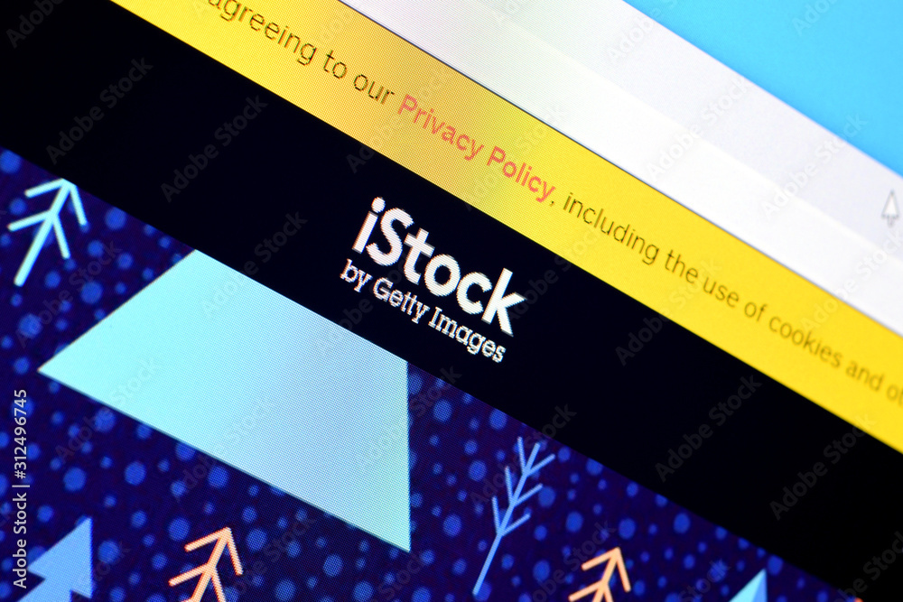 Fotografia do Stock: Homepage of istock website on the display of PC ...