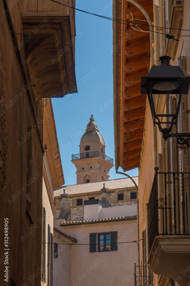 spain palma de majorca street facade buildings Stock Photo | Adobe Stock