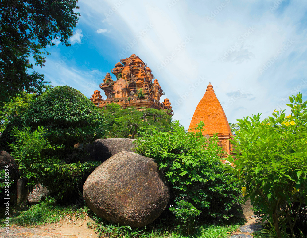 Ancient towers of Po Nagar in Nha Trang. The old tower of Plague in ...