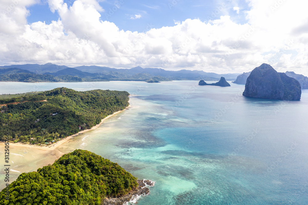Best beaches of El Nido, Palawan, Philippines: Las Cabanas beach Stock ...