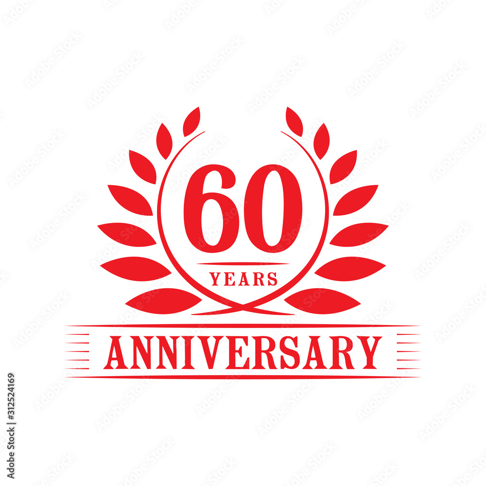 60 years logo design template. Sixtieth anniversary vector and ...
