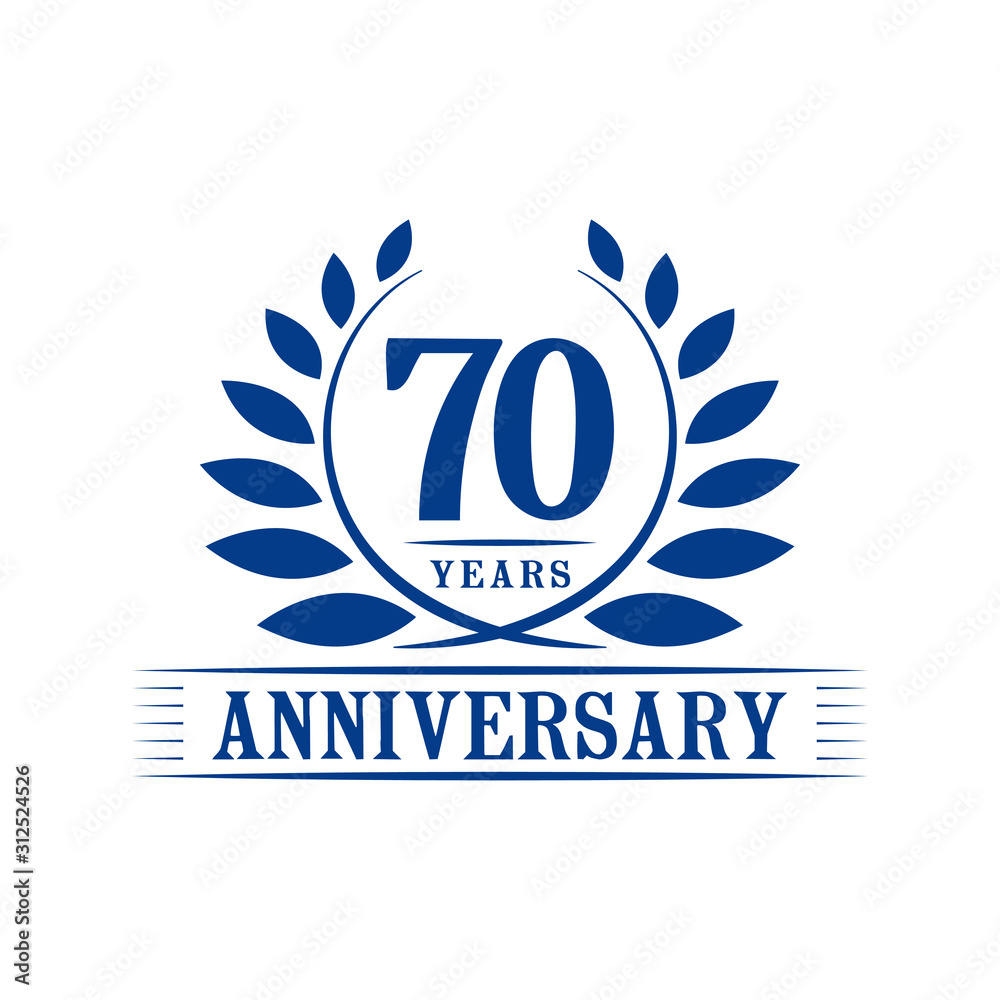 70 years logo design template. Seventieth anniversary vector and ...