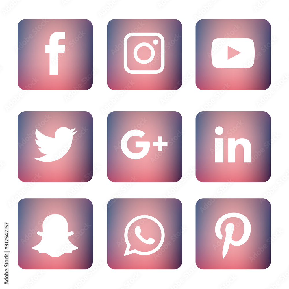 Facebook Twitter Icon Flat