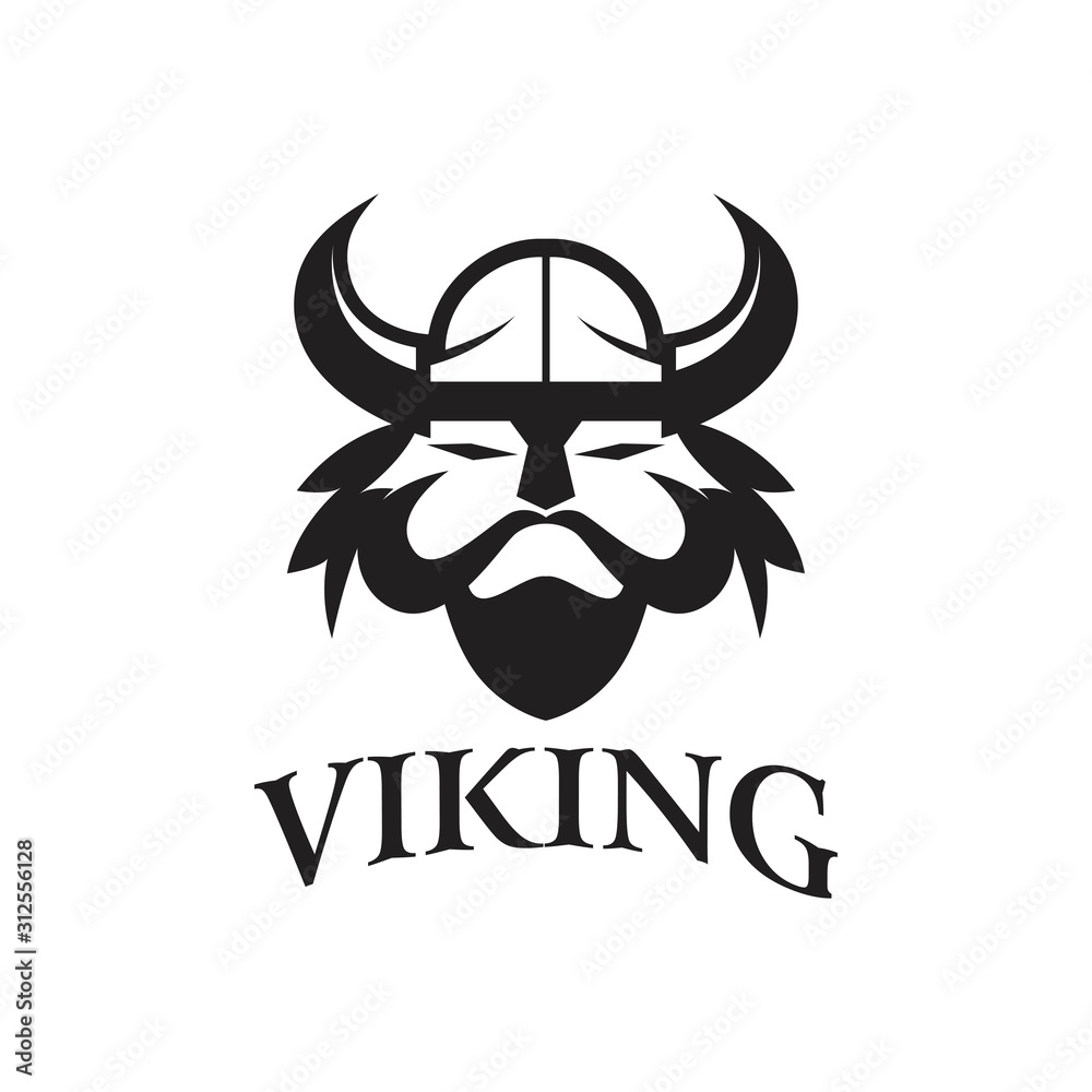 viking logo vector graphic abstract template Stock Vector | Adobe Stock