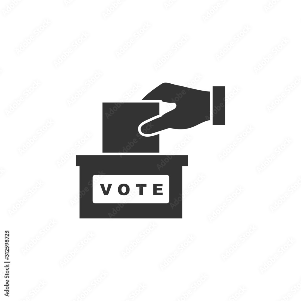 Election Vote concept icon template color editable. voting ballot box ...