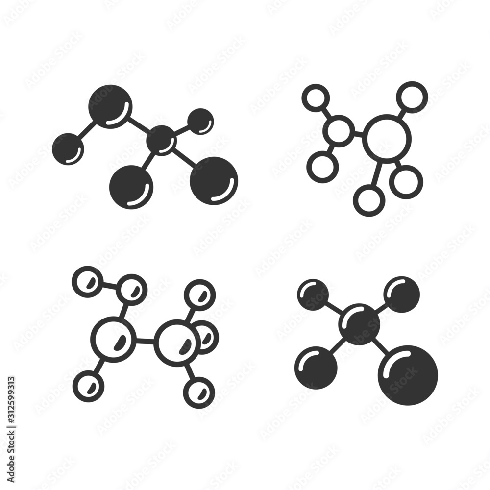 molecule icon template color editable. molecule symbol vector sign ...